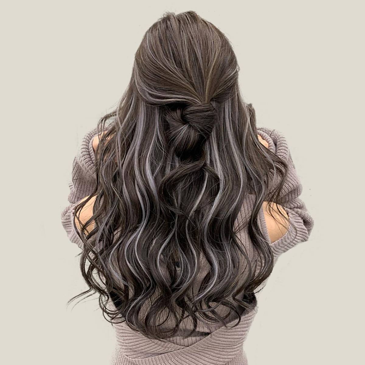 Blonde Highlights With Brown Peekaboo